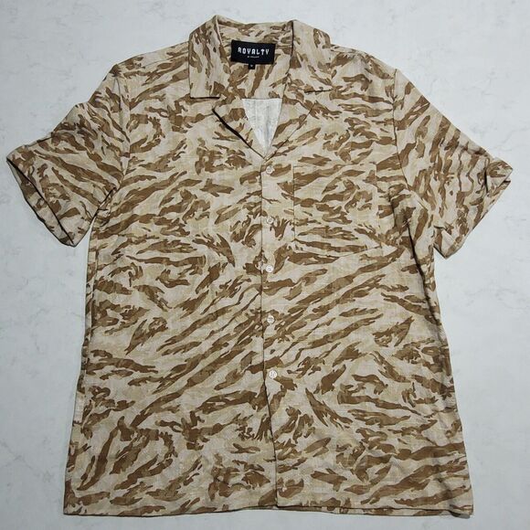Maluma | Shirts | Royalty By Maluma Desert Camoflauge Tan Rayon Linen ...
